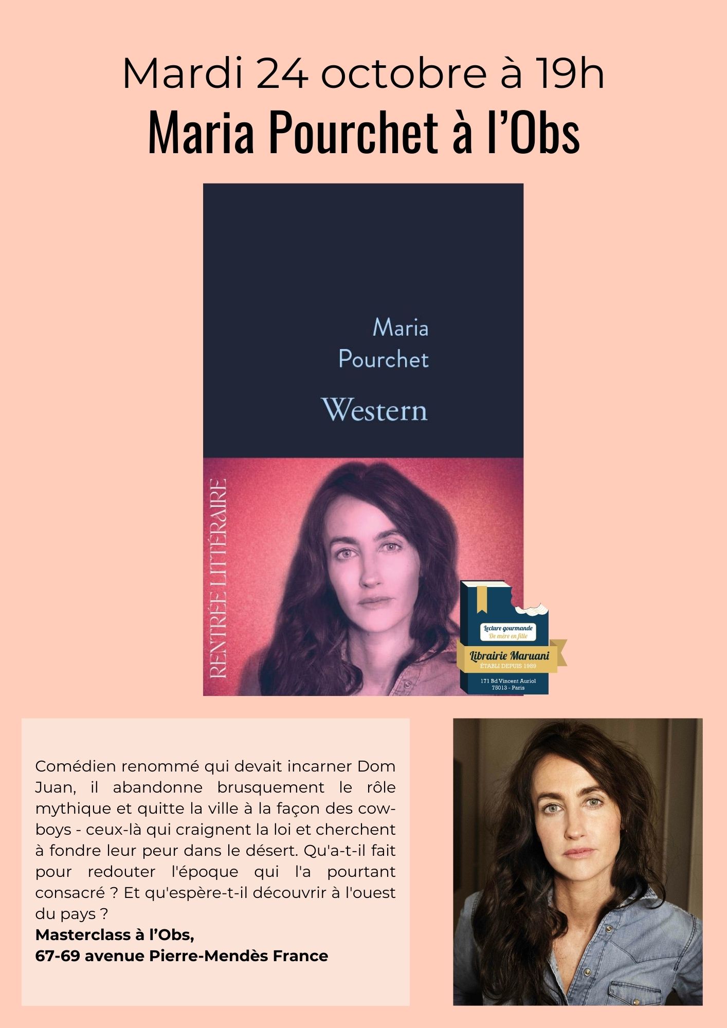 Librairie Maruani - Maria Pourchet à l’Obs